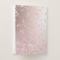 Makeup rose gold glitter metallic confetti logo pocket folder | Zazzle