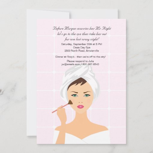 Makeup Session and Spa Invitation | Zazzle