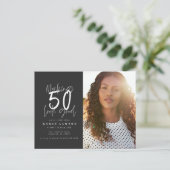 Making 50 look good photo birthday invitation postcard | Zazzle