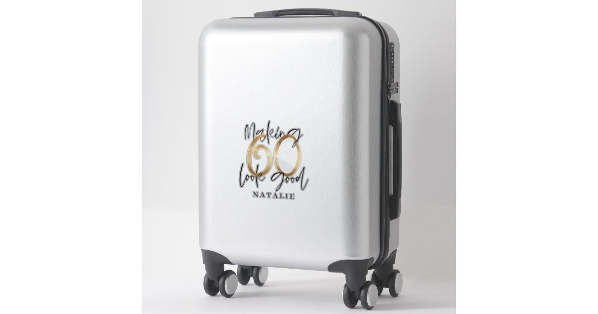 Making 60 look good 60th birthday typography gold sticker | Zazzle