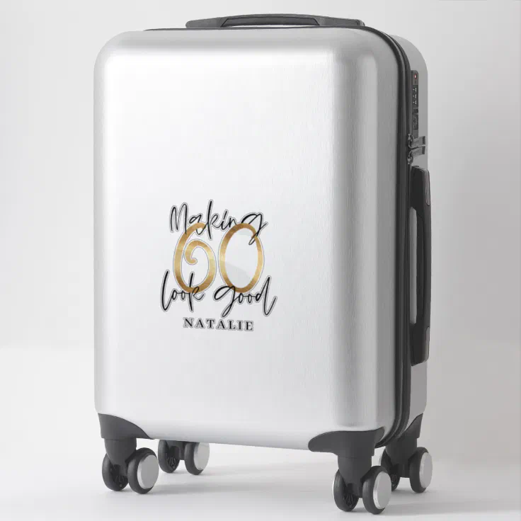 Making 60 look good 60th birthday typography gold sticker | Zazzle