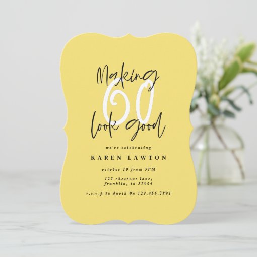 Making 60 look good colorful birthday invitation | Zazzle