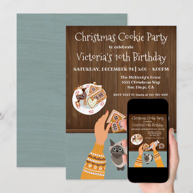 Making Baking Christmas Cookies Party Invitation | Zazzle