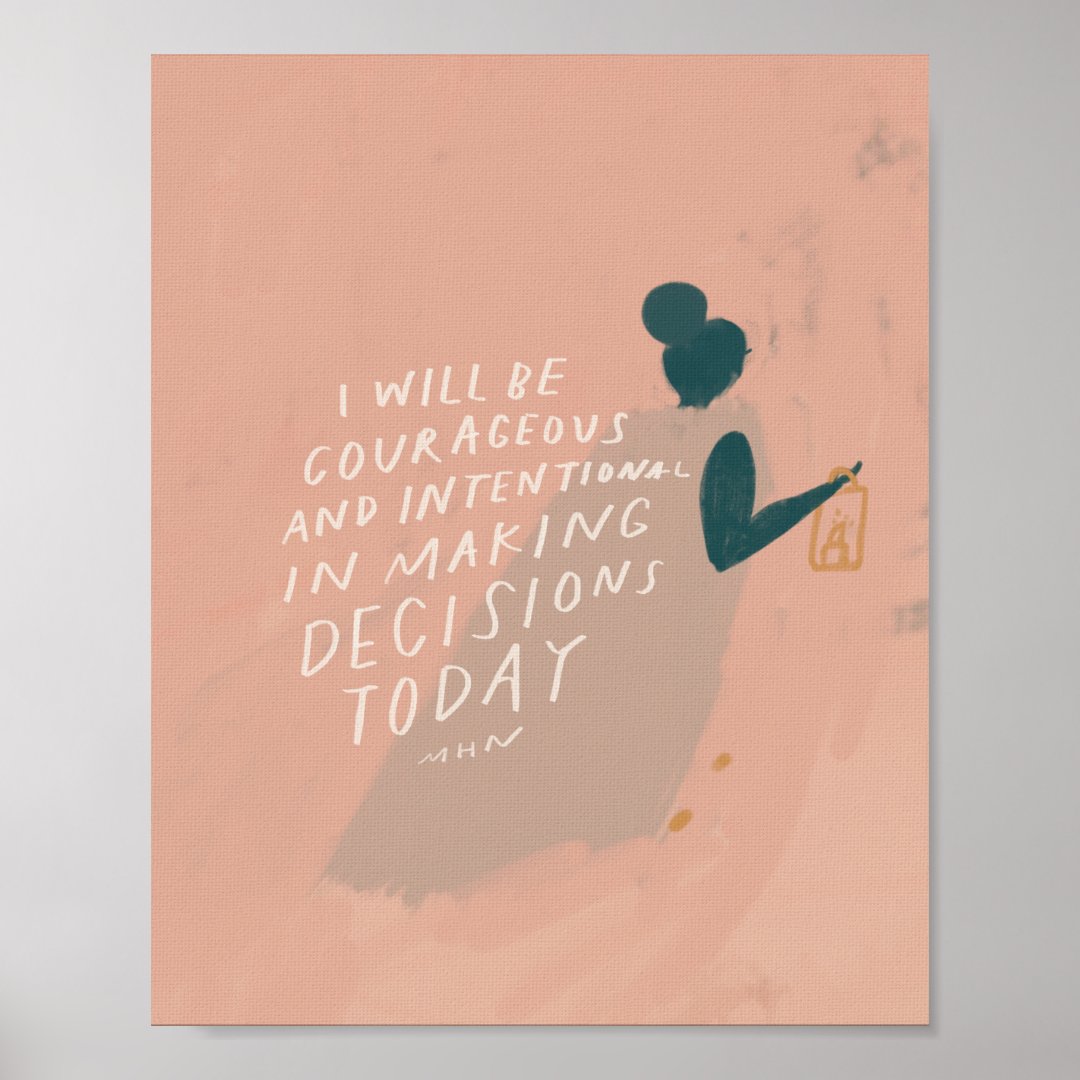 Making Decisions - Inspirational Office Quote Poster | Zazzle