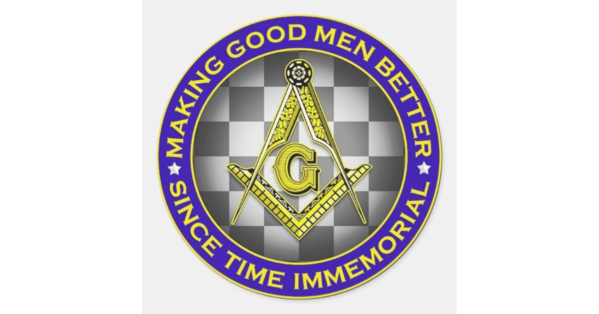 Making Good Men Better Masonic Sticker | Zazzle