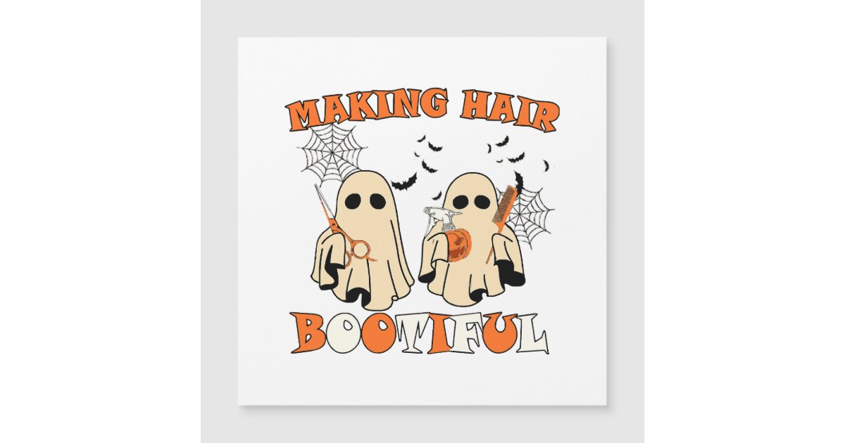 Making Hair Funny Ghost Hairdresser Halloween | Zazzle