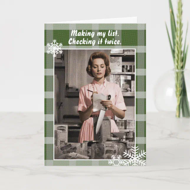 Making my list, checking it twice Holiday Card | Zazzle