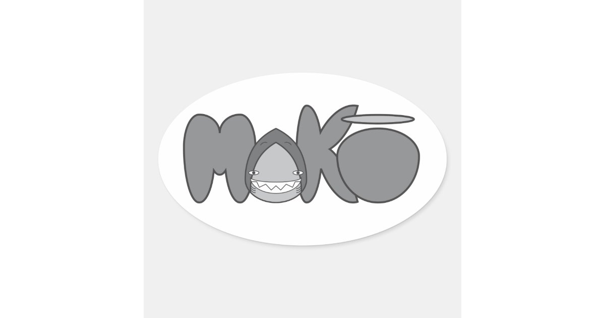 MAKO Slap Oval Sticker | Zazzle
