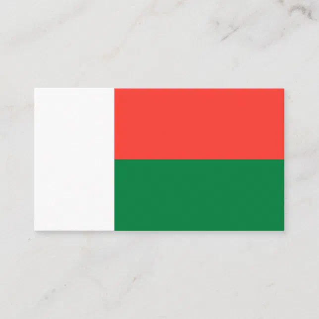 Malagasy Flag, Flag of Madagascar Business Card | Zazzle