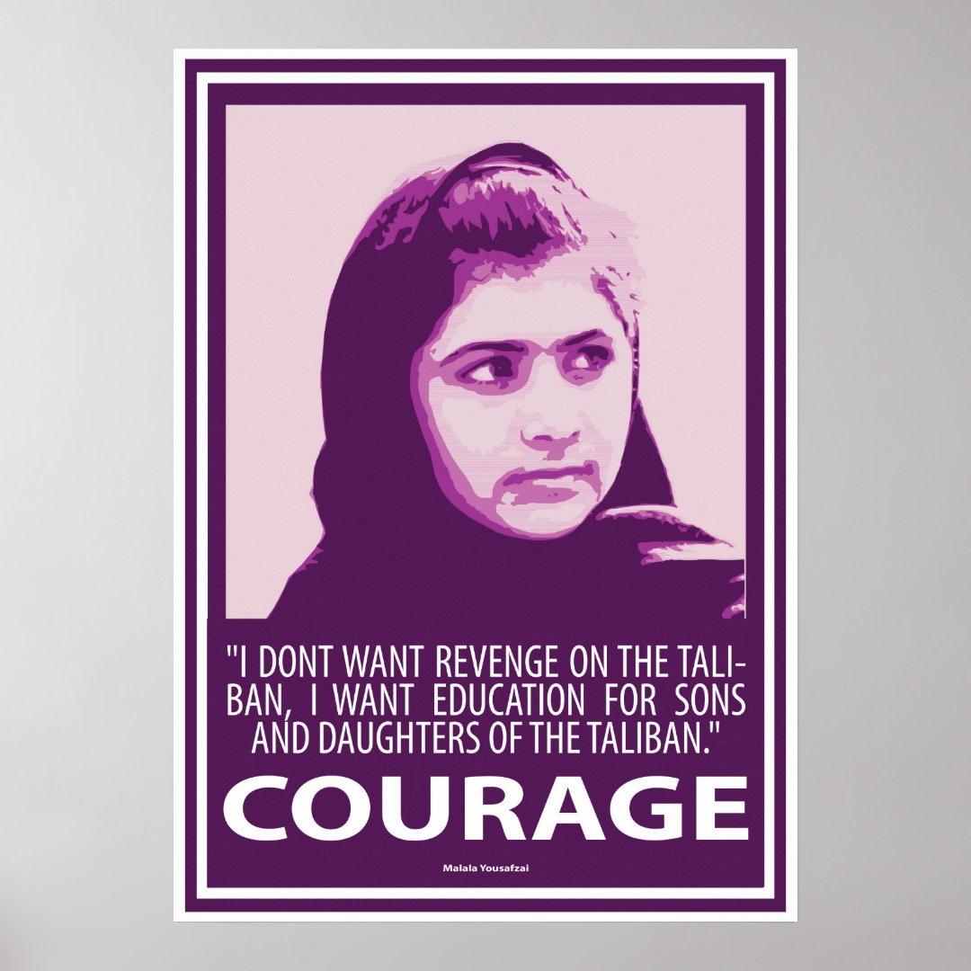 Malala - Picture of Courage (Purple Series) Poster | Zazzle