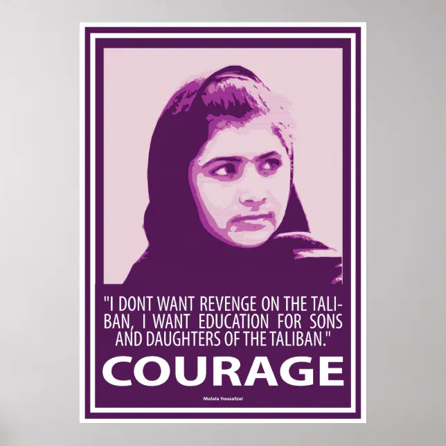 Malala - Picture of Courage (Purple Series) Poster | Zazzle