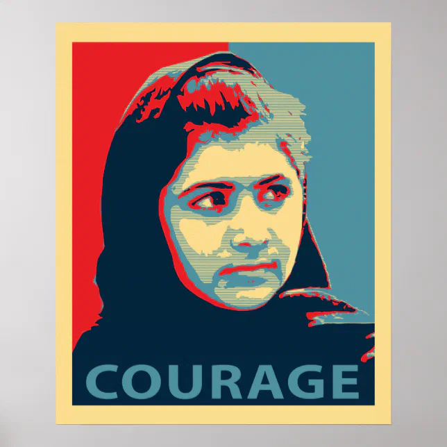 Malala Yousafzai - A Picture of Courage Poster | Zazzle