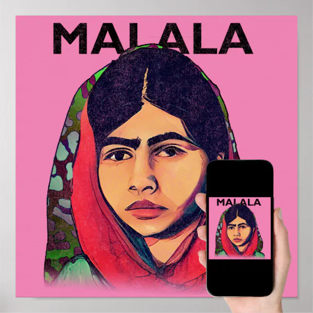 Malala Yousafzai, Inspirational Feminist Art Poster | Zazzle
