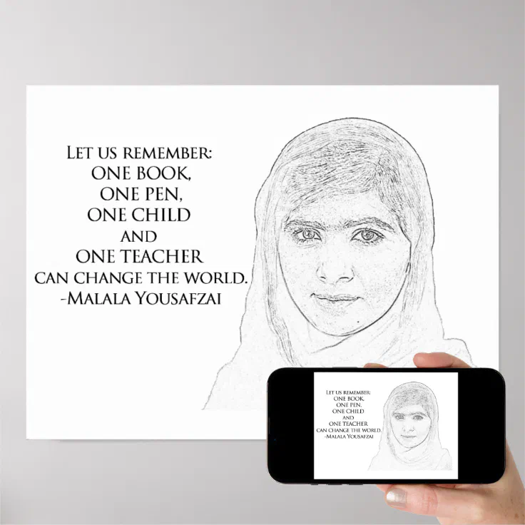 Malala Yousafzai Poster | Zazzle