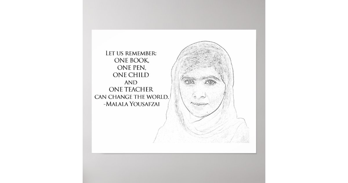 Malala Yousafzai Poster | Zazzle