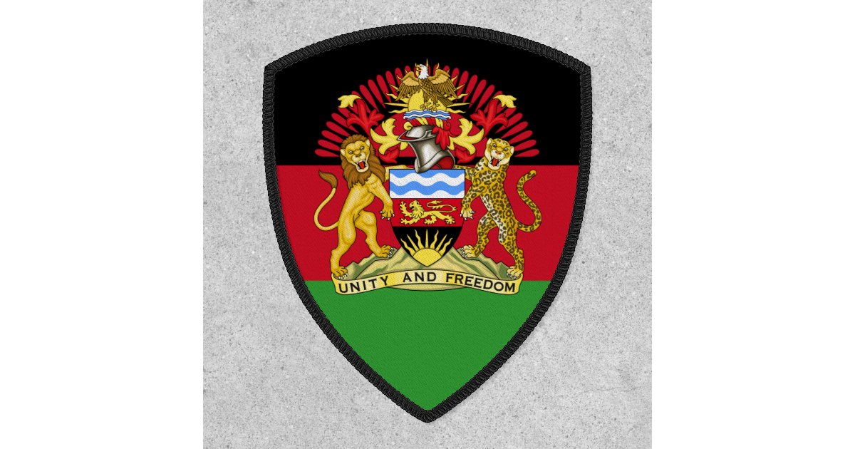 Malawian Flag & Coat of Arms, Flag of Malawi Patch | Zazzle