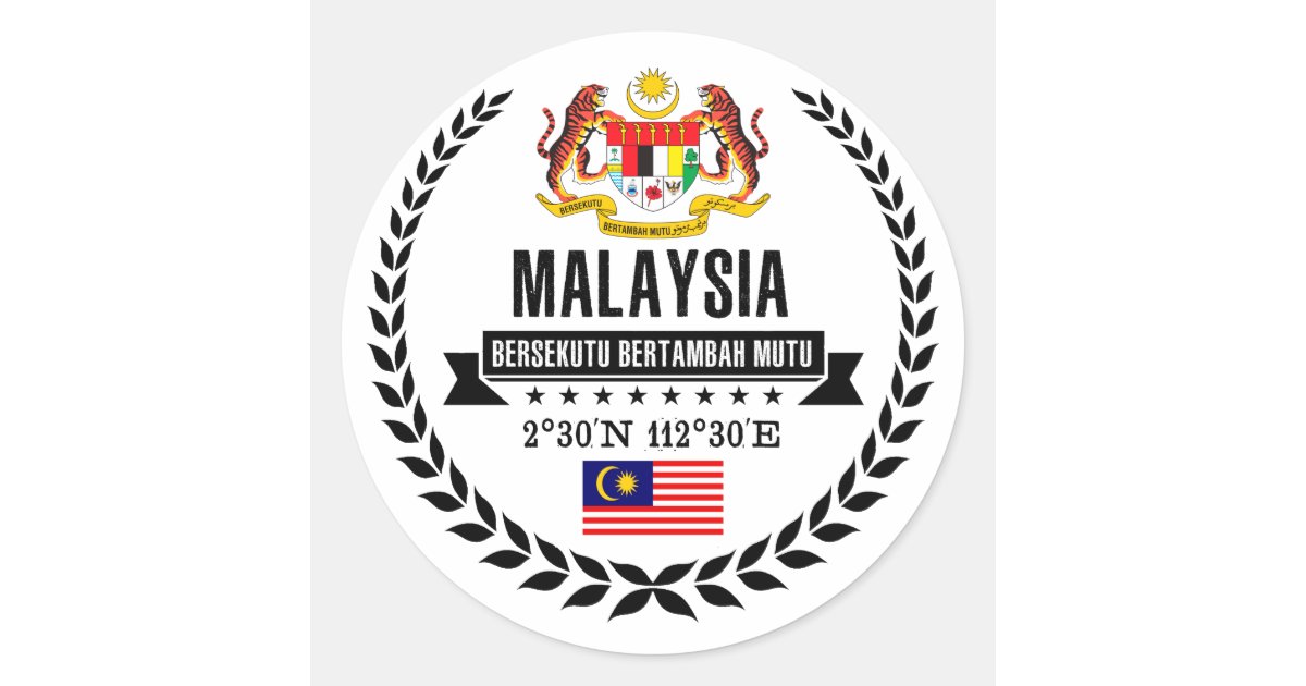 Malaysia Classic Round Sticker | Zazzle