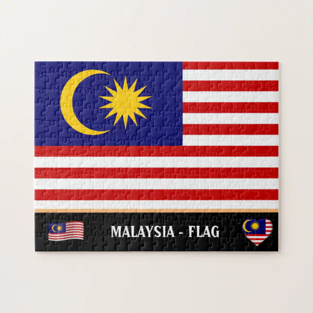 Malaysia Flag & Malaysia country / Malaysia Jigsaw Puzzle | Zazzle