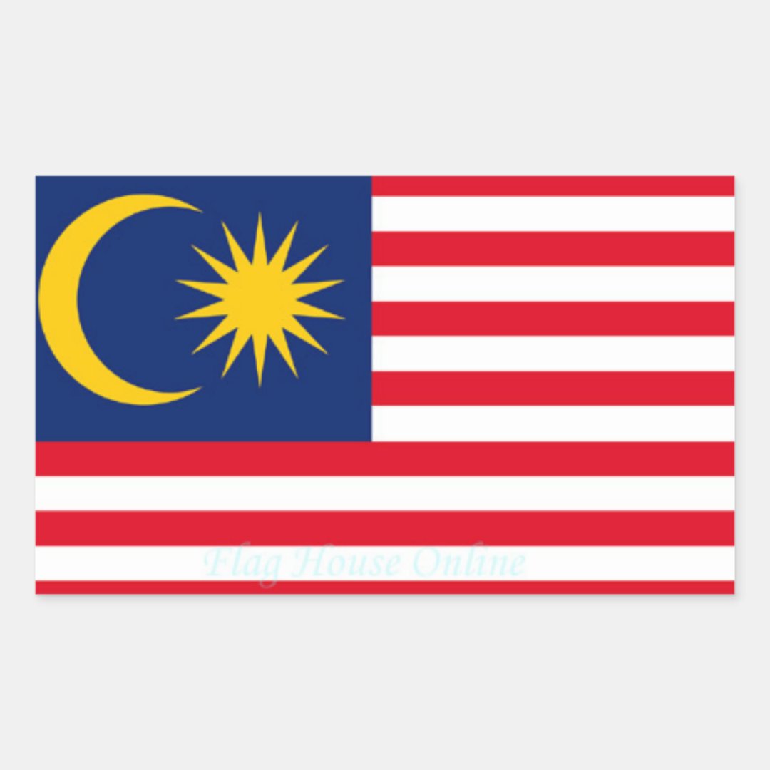 Malaysia Flag Sticker | Zazzle