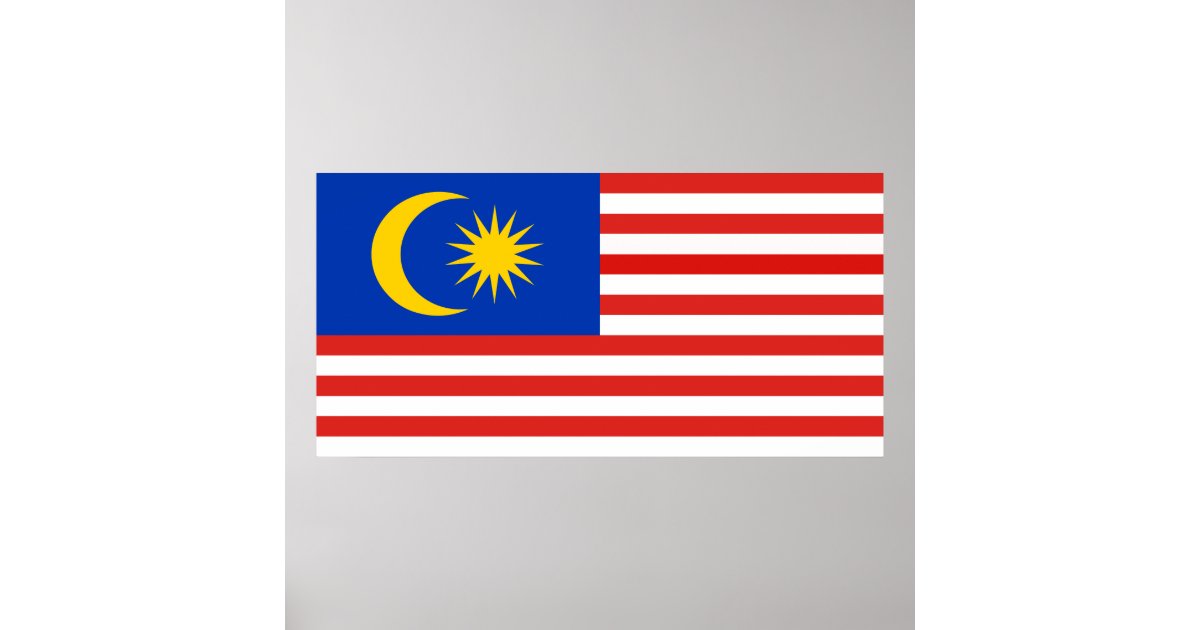 Malaysia Malay flag Jalur Gemilang Poster | Zazzle