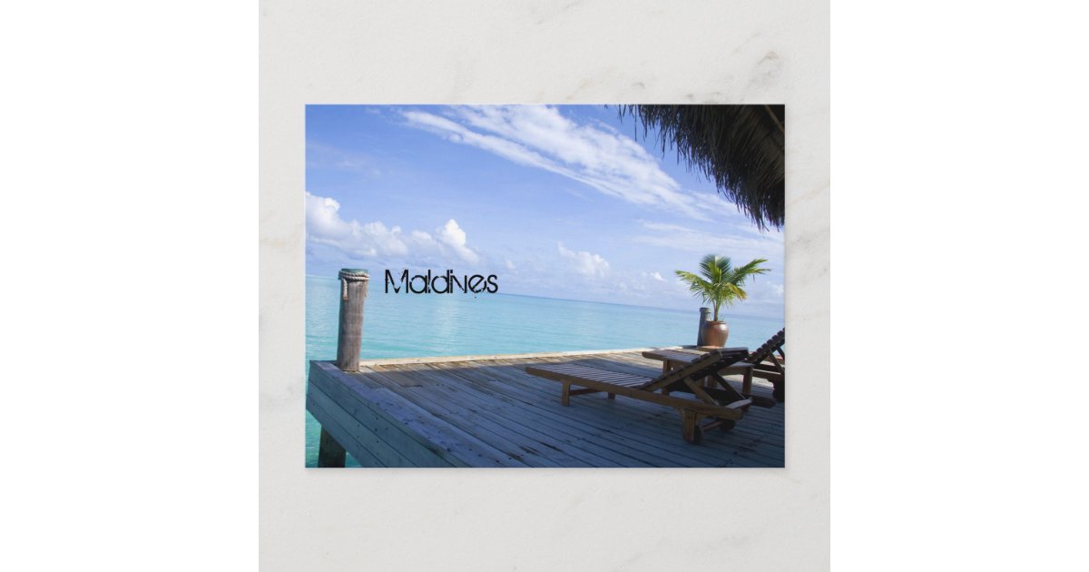 Maldives beach postcard | Zazzle