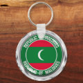 Maldives Round Emblem Keychain | Zazzle