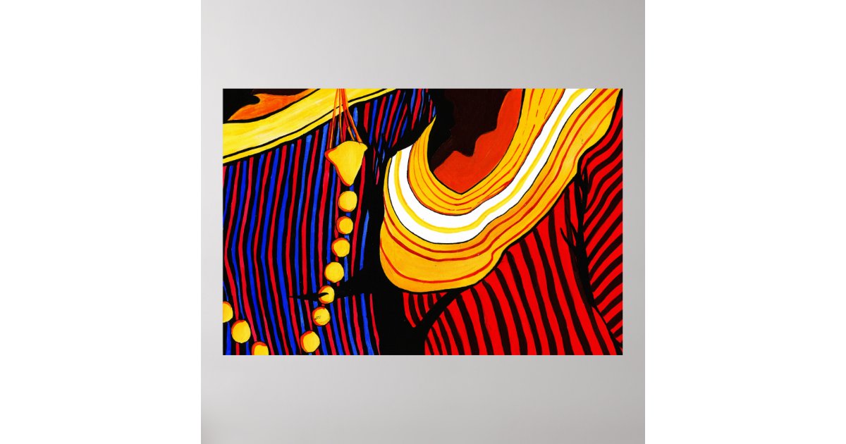 Maldives Traditional Dress Artwork Poster | Zazzle
