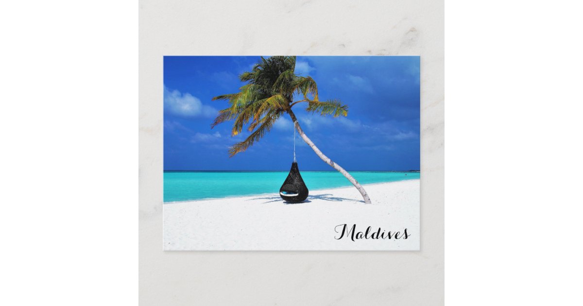Maldives Tropical Beach Travel Photo Postcard | Zazzle