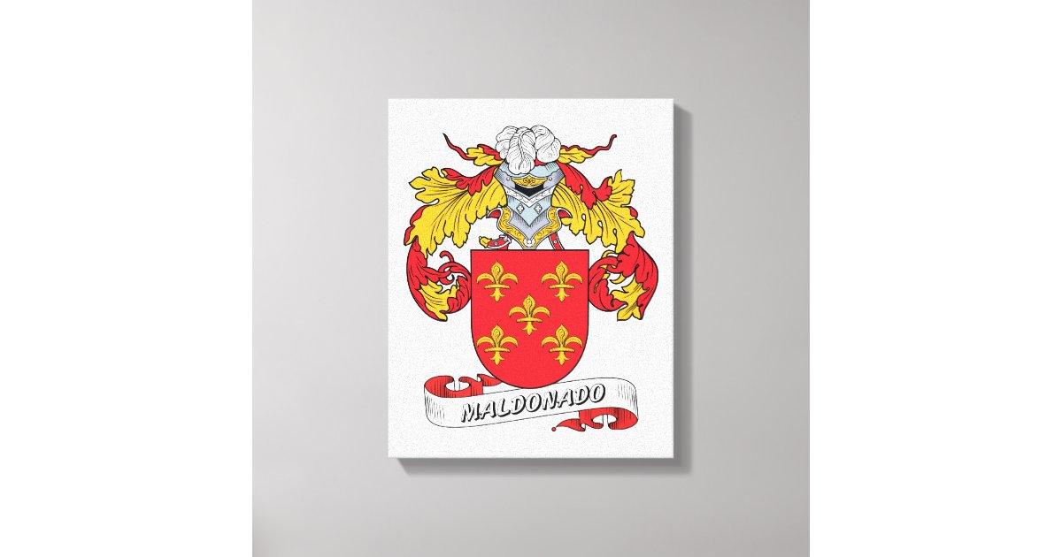 Maldonado Family Crest Canvas Print | Zazzle