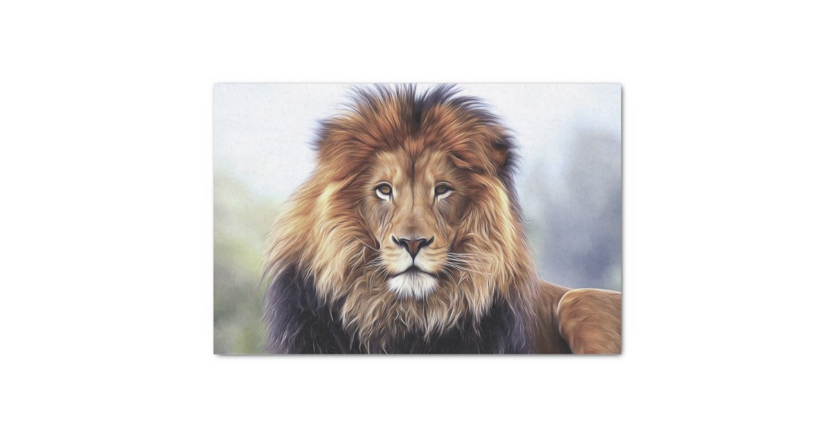 Male African Lion Tissue Paper | Zazzle