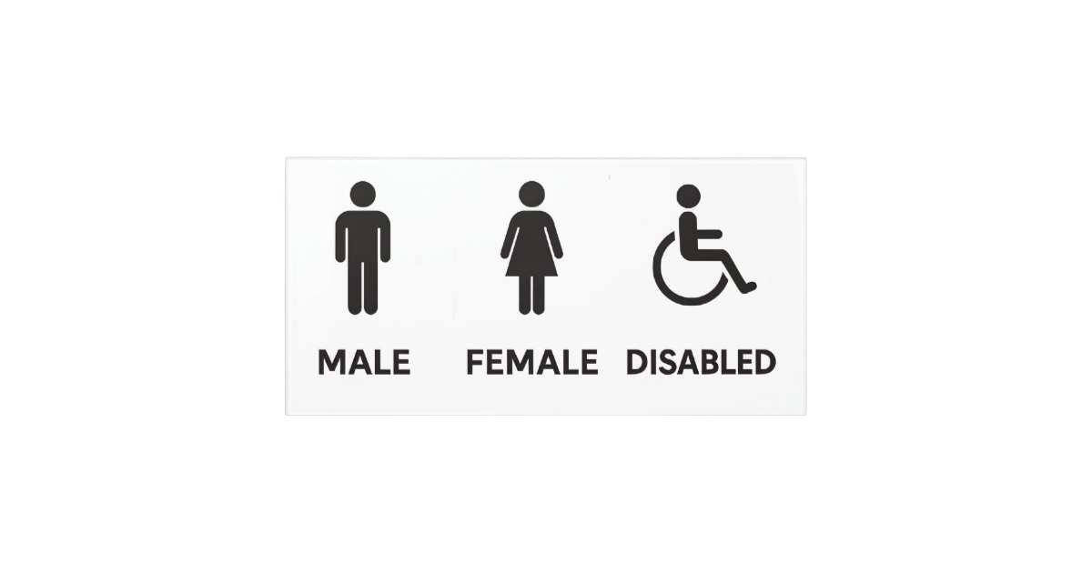 Male and Female Restroom Door Sign | Zazzle