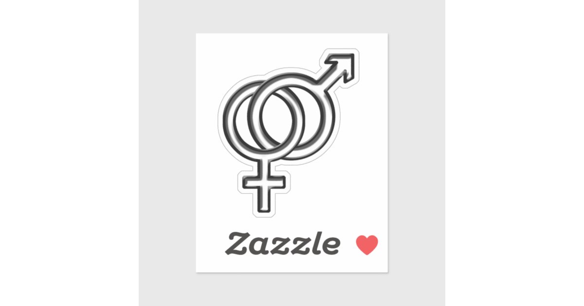 Male and Female Symbol Sticker | Zazzle