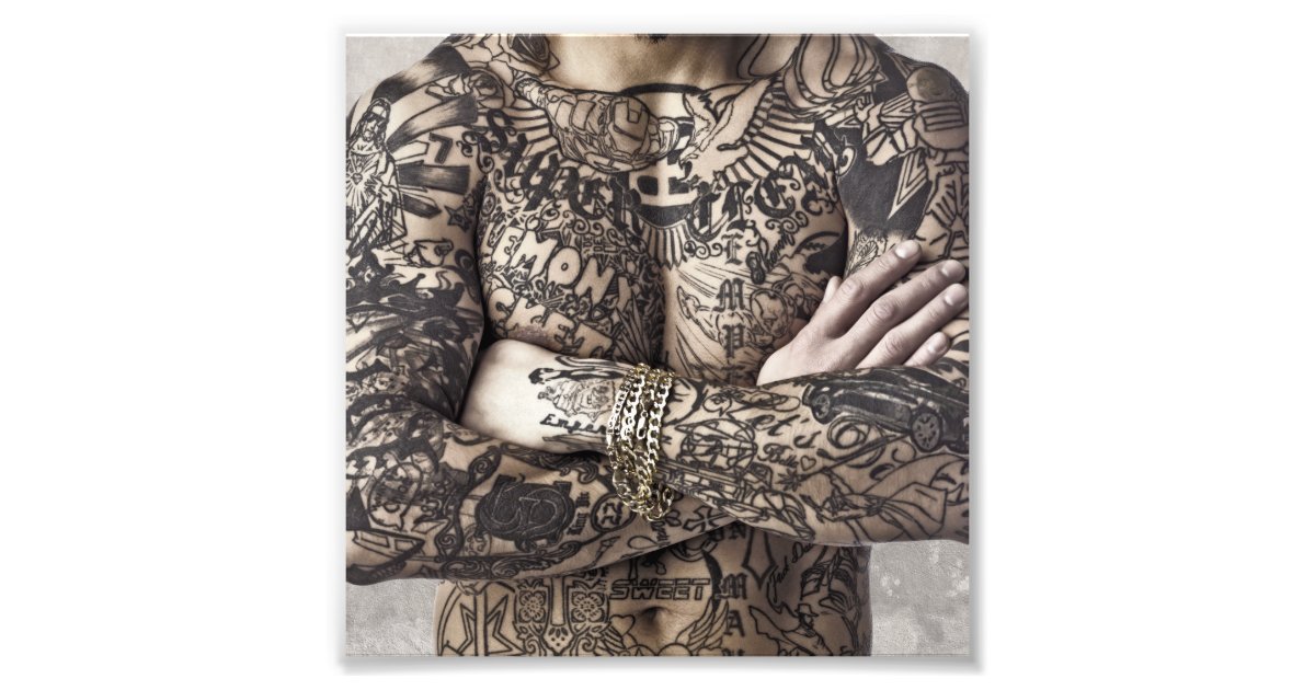 Male Body Tattoo Photograph | Zazzle