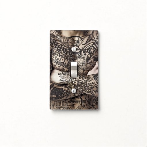 Male Body Tattoo Photograph Light Switch Cover | Zazzle