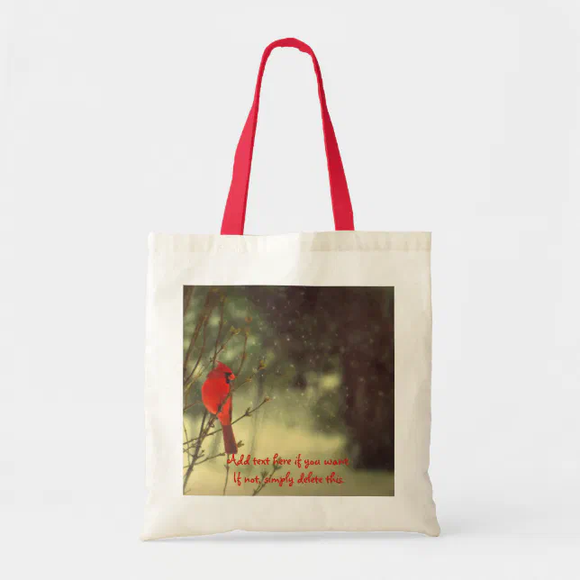 Male Cardinal Tote Bag | Zazzle