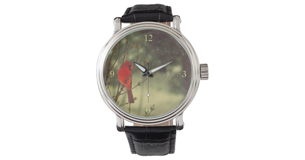 Male Cardinal Watch | Zazzle