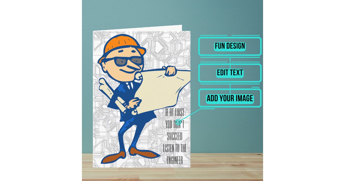 Male Engineer Birthday Card | Zazzle