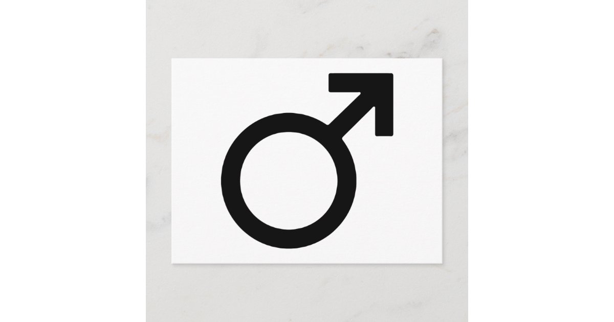 Male Gender Symbol Postcard | Zazzle.com