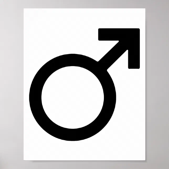 Male Gender Symbol Poster | Zazzle