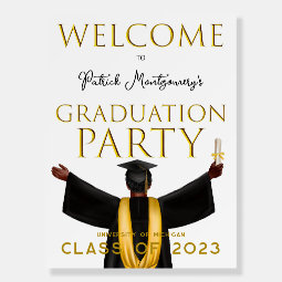 Male Graduation Party Welcome Sign | Zazzle