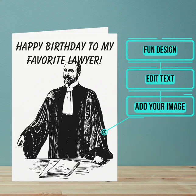 Male Lawyer Birthday Card | Zazzle