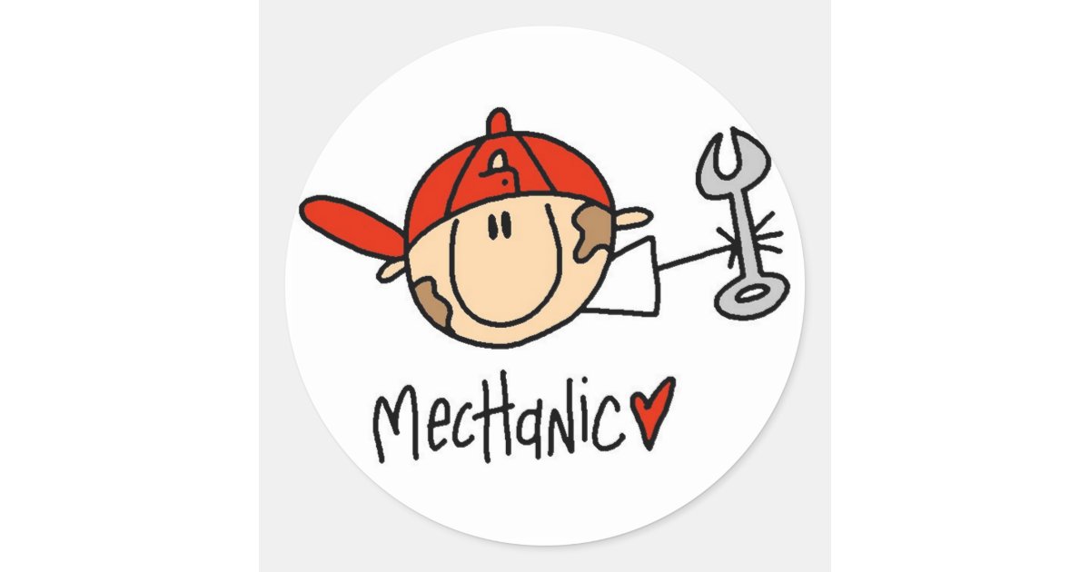 Male Mechanic Stickers | Zazzle