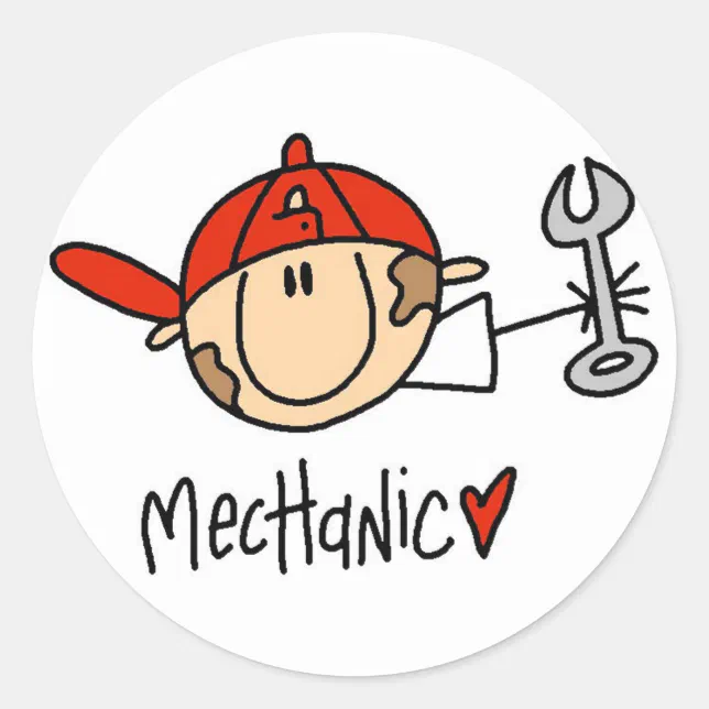 Male Mechanic Stickers | Zazzle