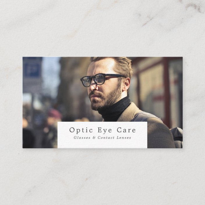 Male Model, Optician, Technical Practitioner Business Card | Zazzle.com