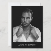 Male Modeling Actor Comp Card 5 Photo QR Code | Zazzle