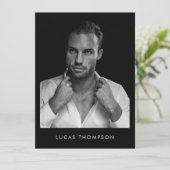Male Modeling Actor Comp Card 5 Photo QR Code | Zazzle