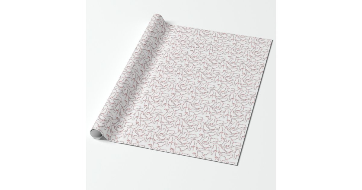 Male Northern Cardinal birds on white Wrapping Paper | Zazzle