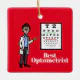 Male Optometrist with Eye Chart Ornament | Zazzle