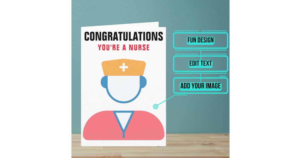 Male or Female Nurse Graduation Congratulations Card | Zazzle