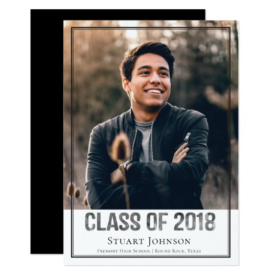 Male Photo Graduation Announcement Invitation | Zazzle.com